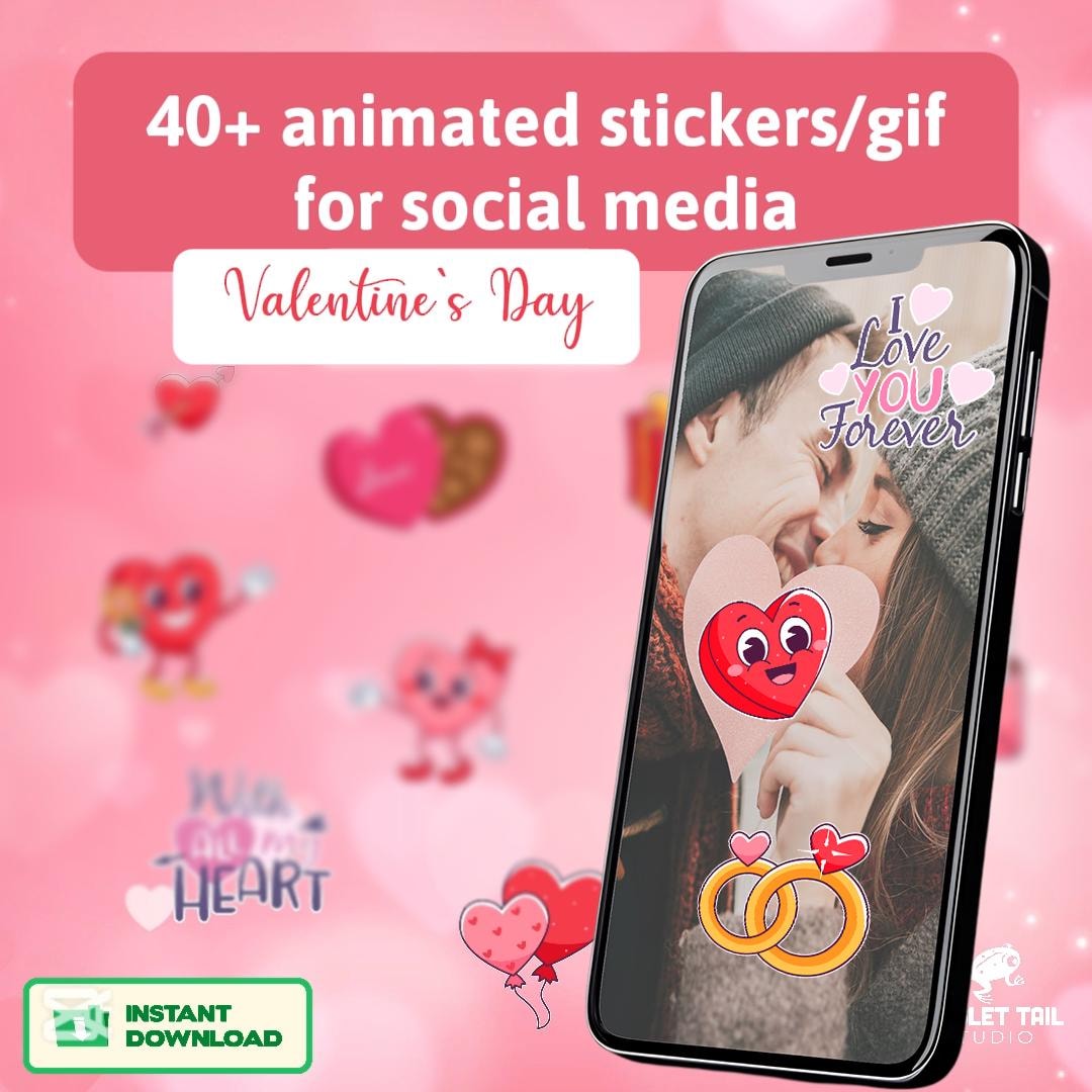 40+ Animated Stickers/gif for Social Media - Etsy