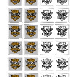 Printable Wizarding World Owl Post Stamp Service Mail Delivery Stickers ...