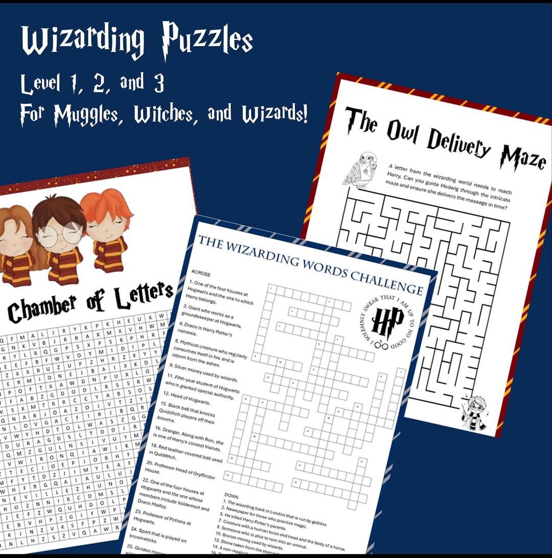 Wizarding Puzzle Bundle: the Owl Delivery Maze, Chamber of Letters ...