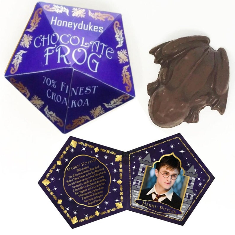 Honeydukes-inspired DIY Chocolate Frog Boxes Wizard Trading Cards ...