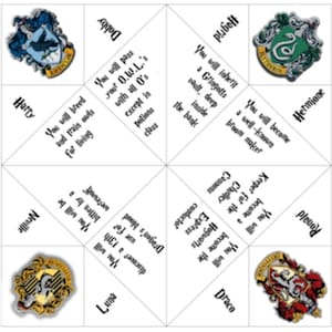 Wizarding World DIY Fortune Teller Harry P Cootie Catcher Magical Game ...