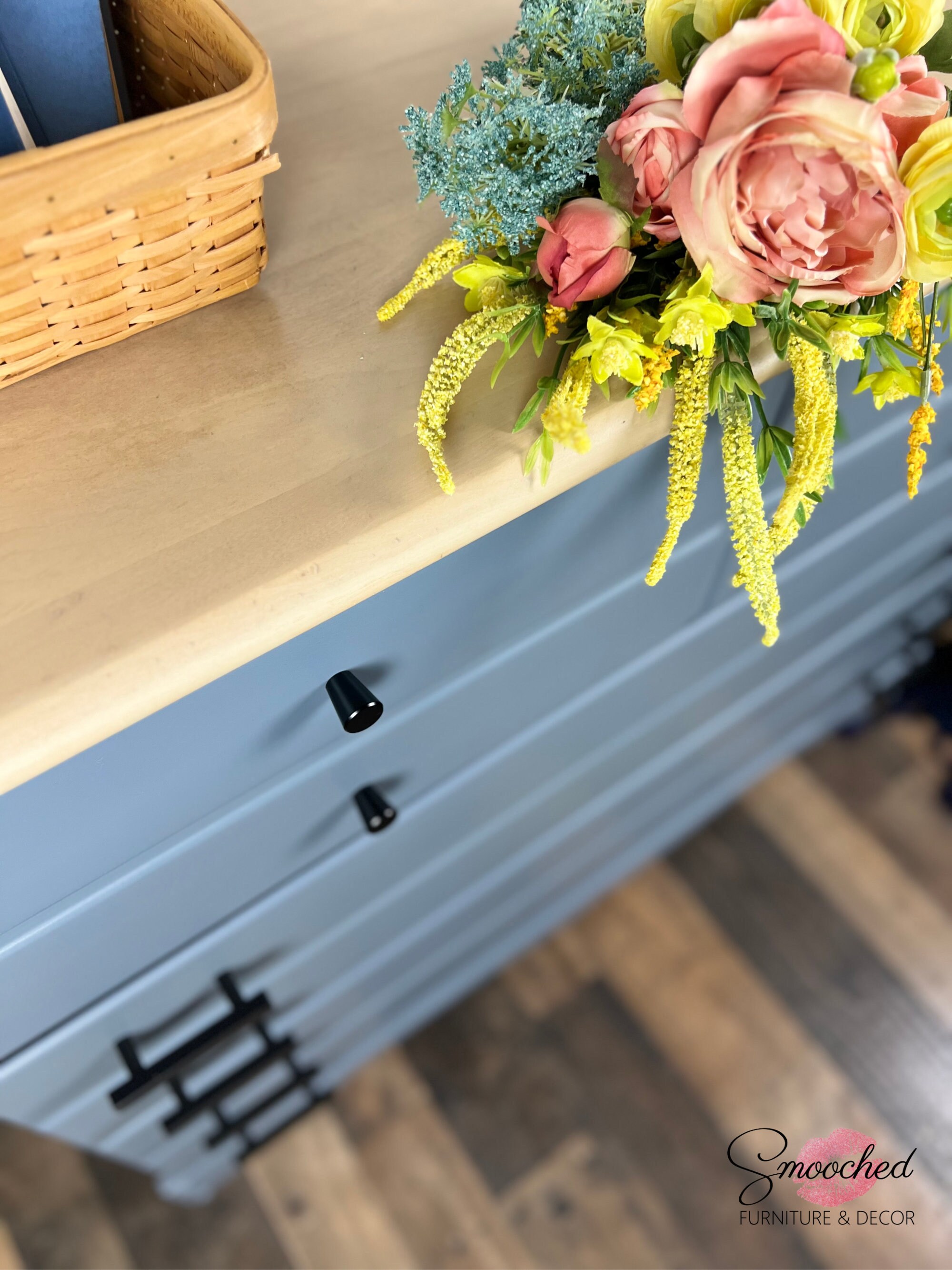 Modern Slate Blue Dresser, Changing Table, Childrens Furniture, Bedroom ...