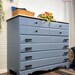 Modern Slate Blue Dresser, Changing Table, Childrens Furniture, Bedroom ...