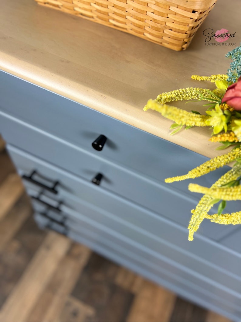 Modern Slate Blue Dresser, Changing Table, Childrens Furniture, Bedroom ...