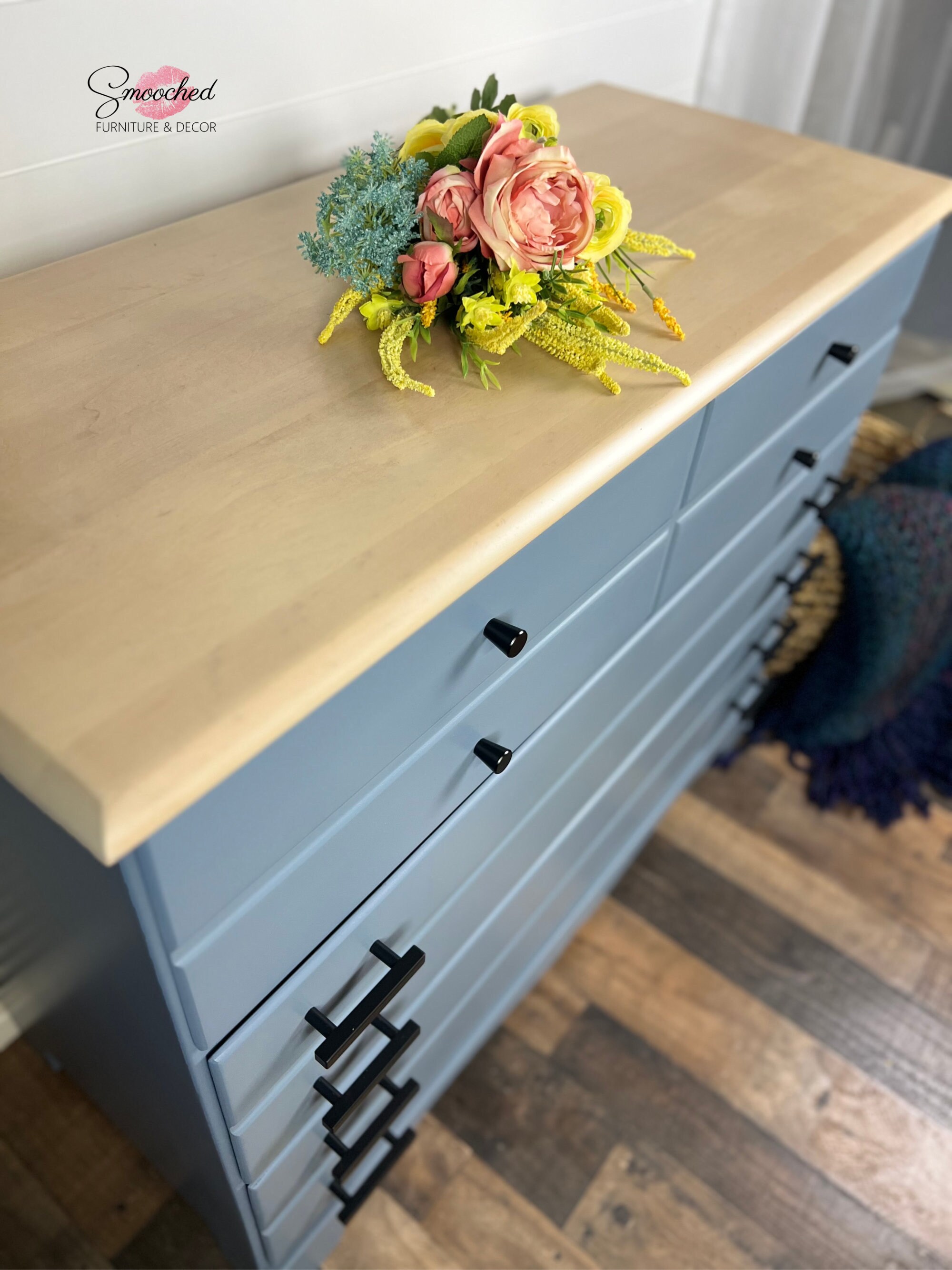 Modern Slate Blue Dresser, Changing Table, Childrens Furniture, Bedroom ...