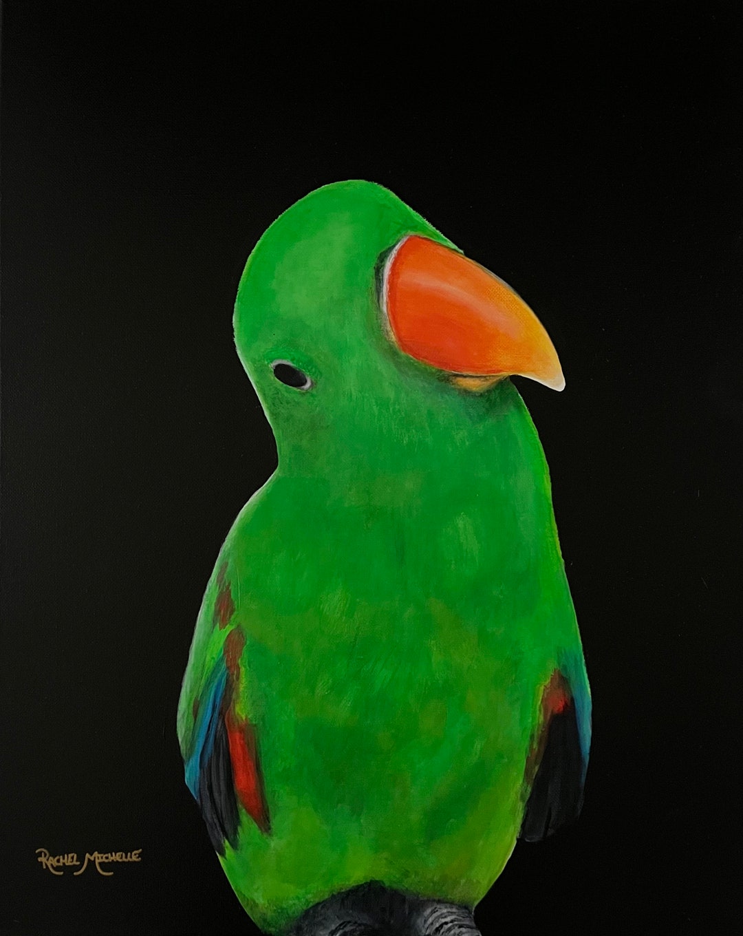 Leki the Eclectus Parrot Print by Rachel Michelle 8x10 - Hand Signed - Etsy