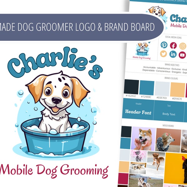 Pet Grooming Logo - Etsy