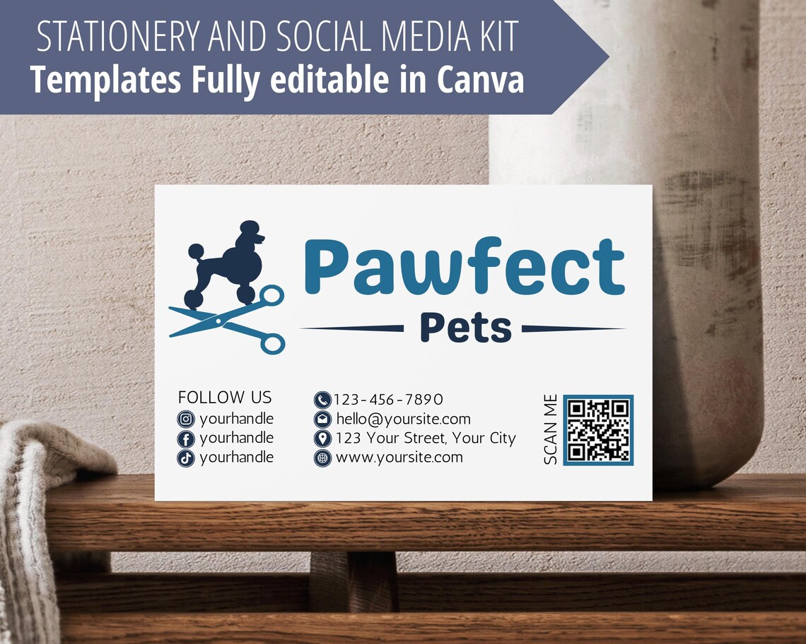 Personalised Pet Business Logo Template — Dog Walker, Pet Groomer, Pet ...
