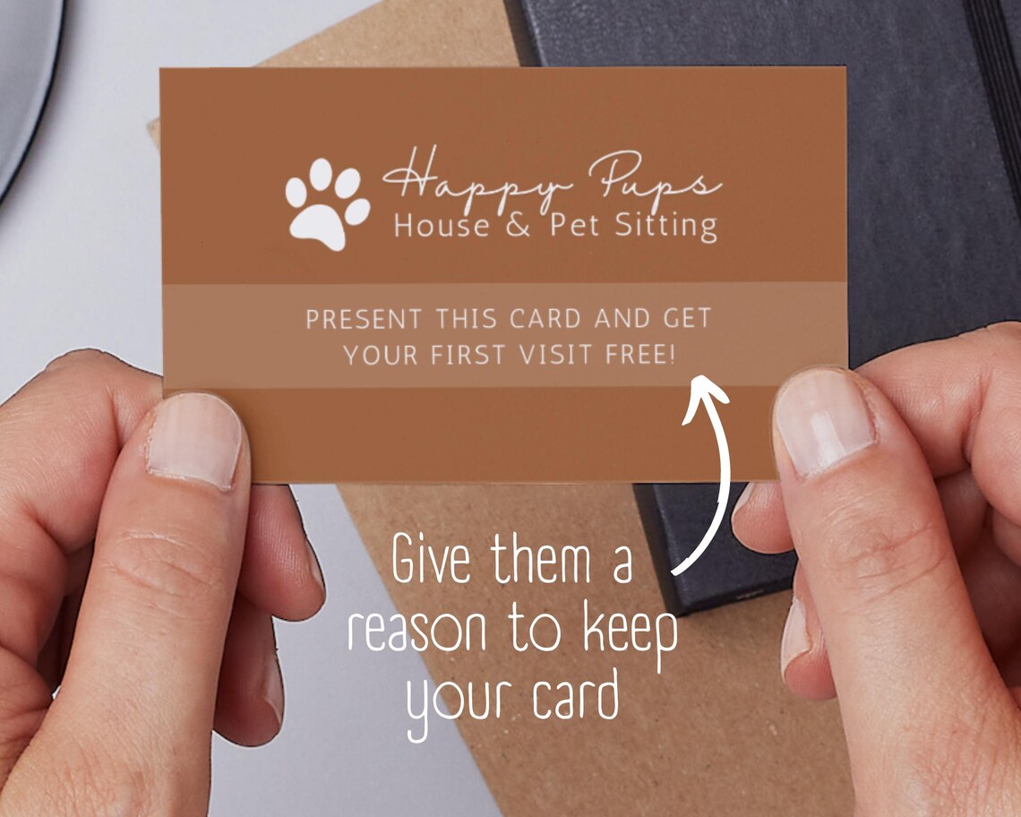 Pet Sitting Business Card Template, Professional House and Pet Sitter ...