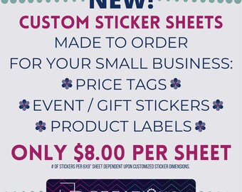Custom Sticker Price Chart - Etsy