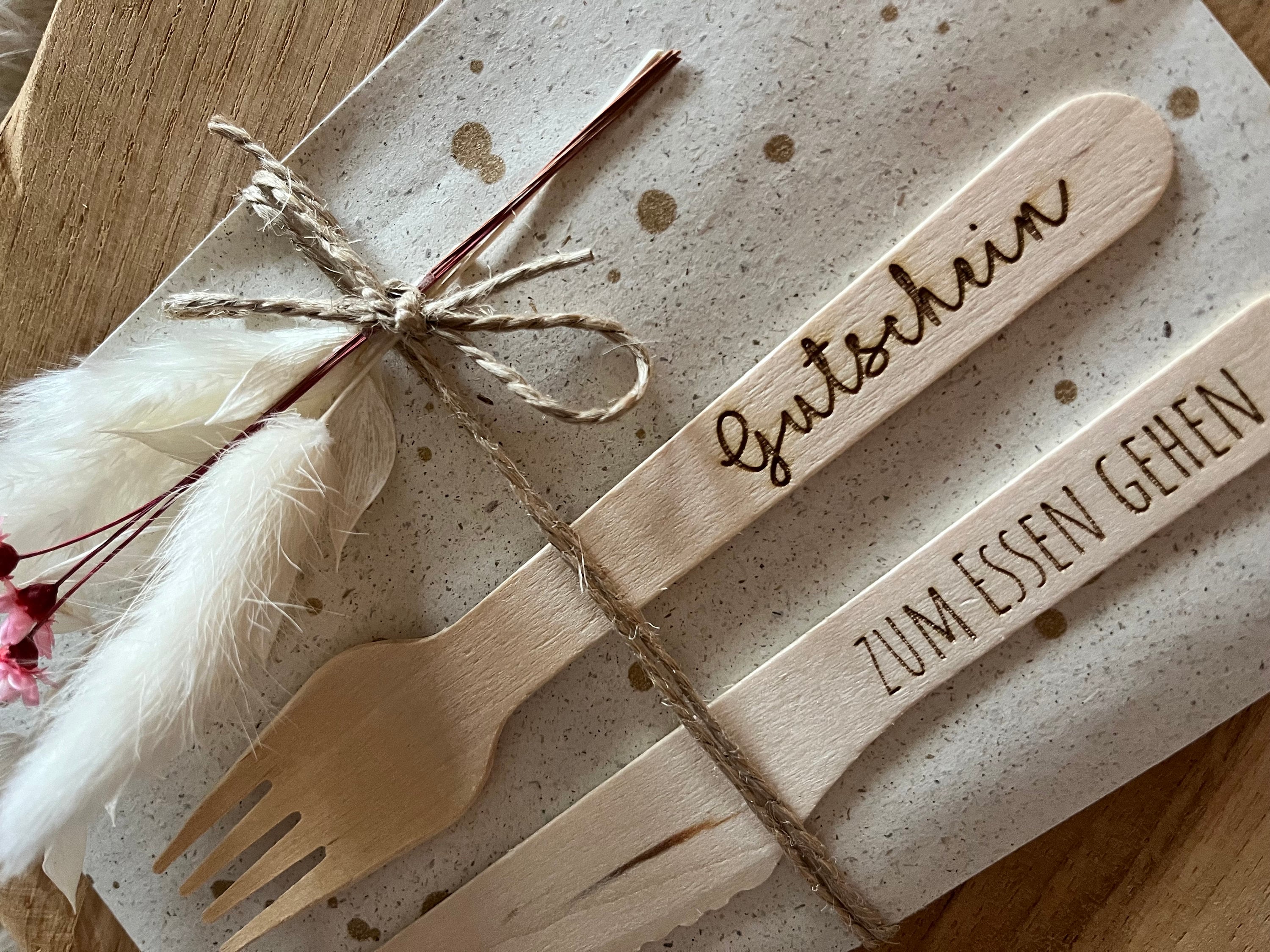 Gutscheinverpackung, Gutschein zum Essen gehen, Einladung zum Essen ...