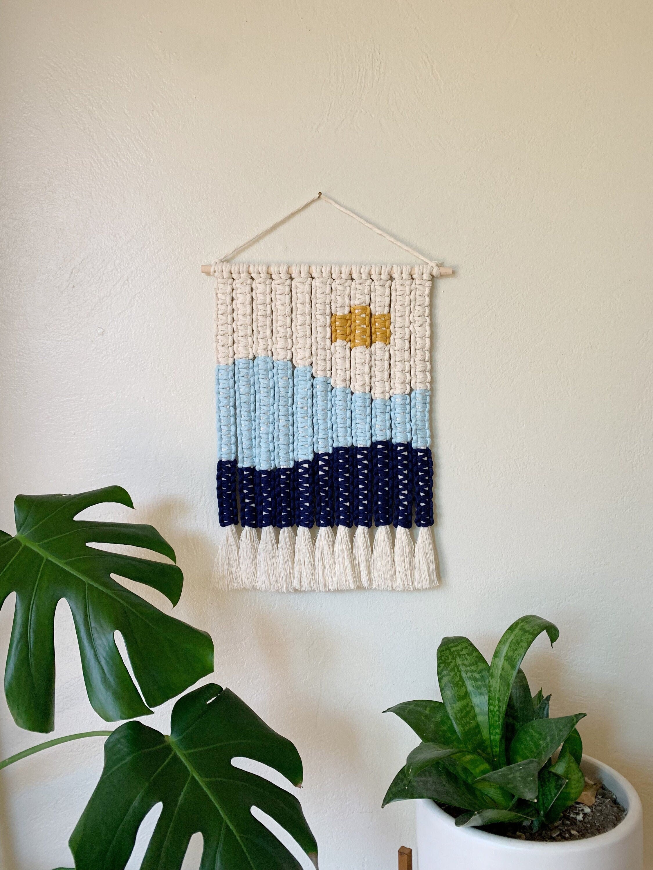 Wave Landscape Macrame Boho Macrame Wall Hanging Colorful | Etsy