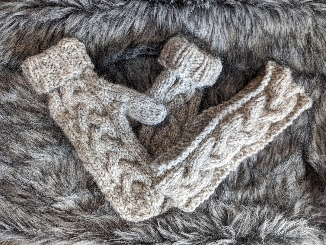 Cable Knit Headband and Mitten Set: Winter Gift - Etsy