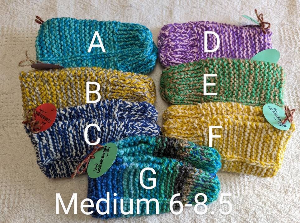 Knitted Slippers/ Handmade Slippers/ Grandma's Slipper - Etsy