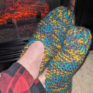Knitted Slippers/ Handmade Slippers/ Grandma's Slipper - Etsy