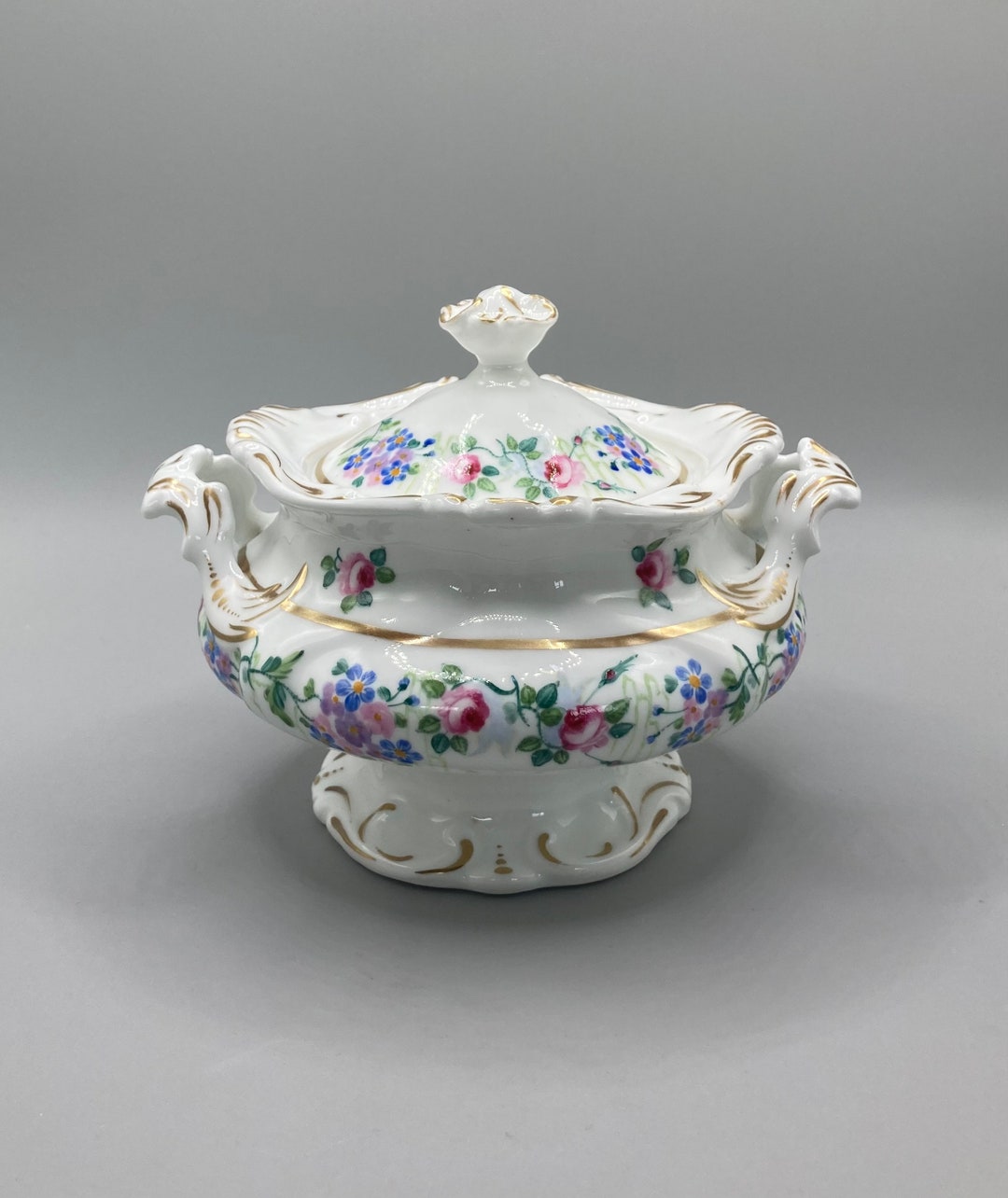 Antique Porcelain Sauce Tureen / Sucrier / Lidded Serving Dish - Etsy