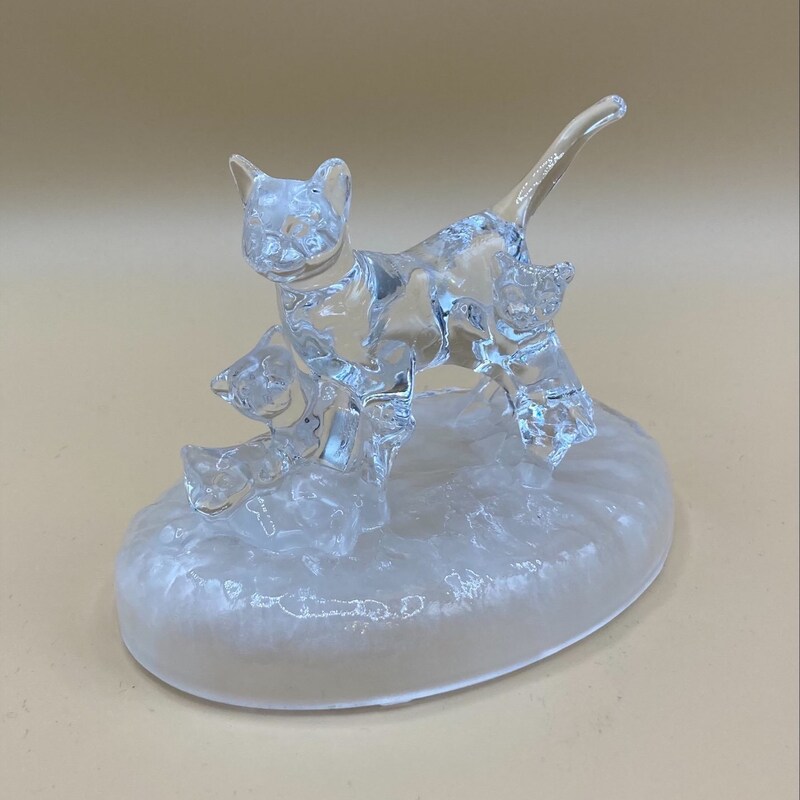 Glass Cat Figurine - Etsy