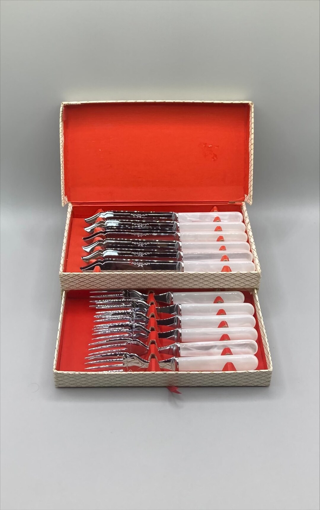 Vintage Fish Cutlery Set, Chrome Plated on Nickel Silver, Sheffield ...