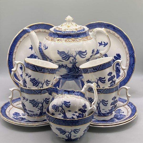 Blue Willow Tea Set - Etsy