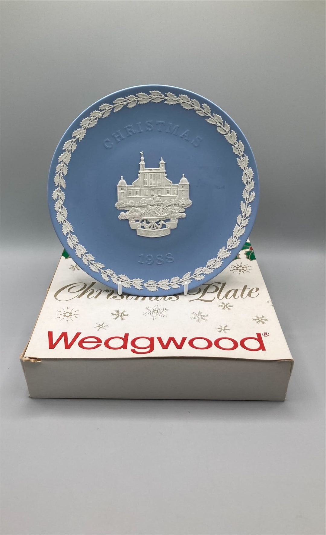 Wedgwood Jasperware Collectors Plate Christmas Collection 1988, Porcelain Plate, Art Deco, Home ...