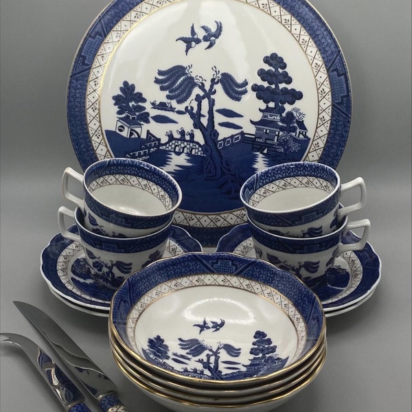 Blue Willow Tea Set - Etsy