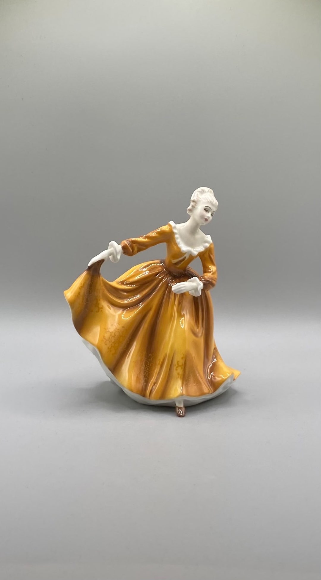 Vintage Royal Doulton Kirsty Figurine: Collectible Bone China, Mustard ...