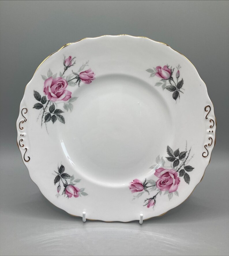 Vintage Colclough Bone China Tea Set for 5 Pink Roses Gray - Etsy