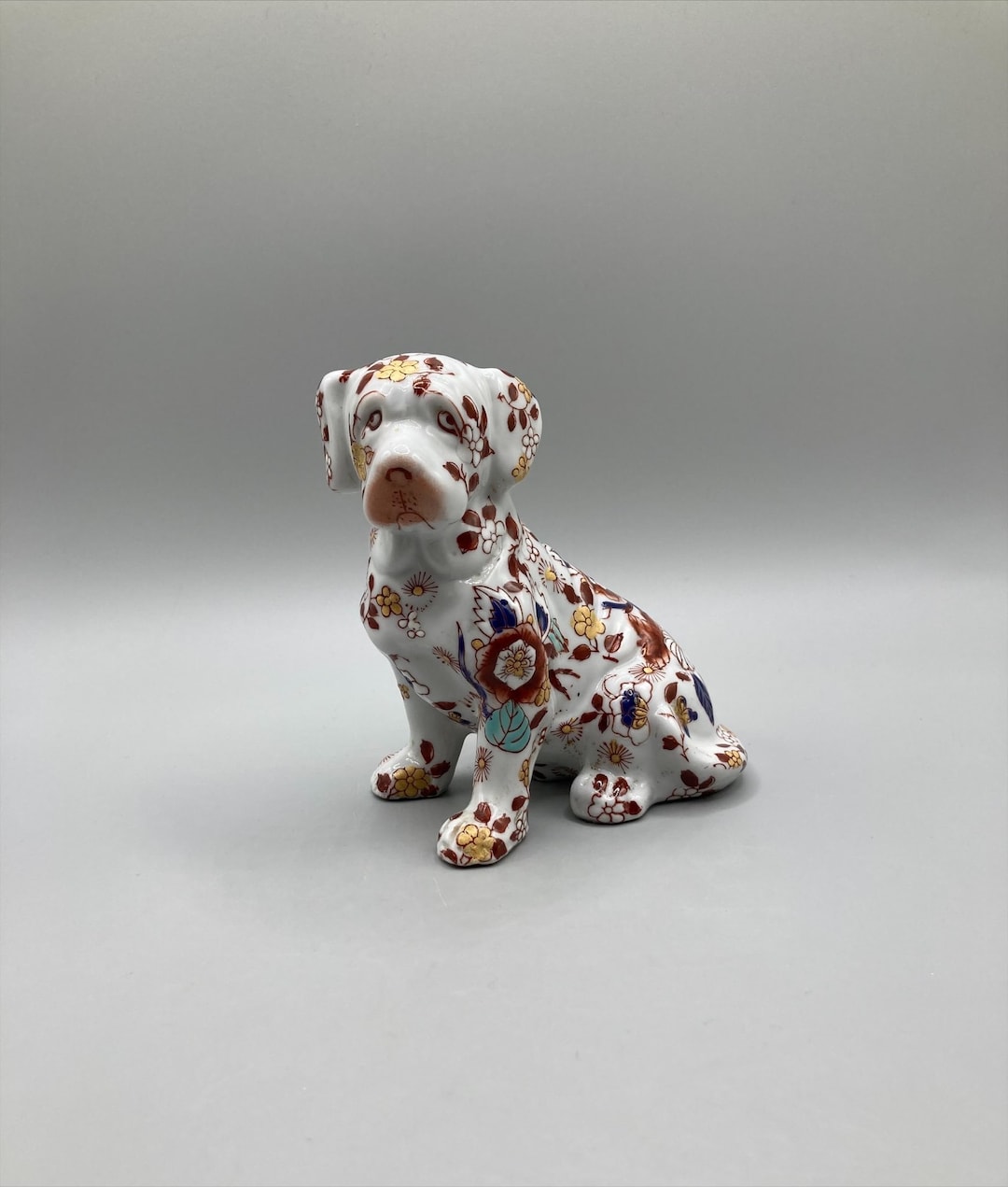 Japanese Imari Porcelain Dog Figurine, Porcelain Dog, Japanese ...