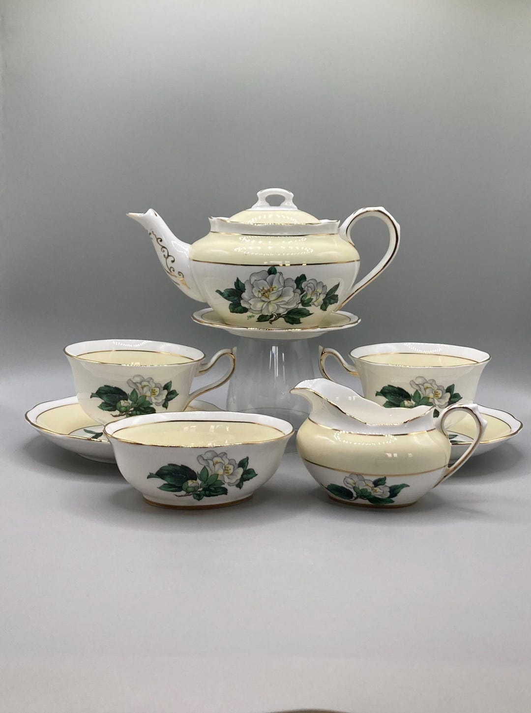 Royal Albert Tea Set Lady Clare for Two, Vintage Tea Set With Tea Pot ...