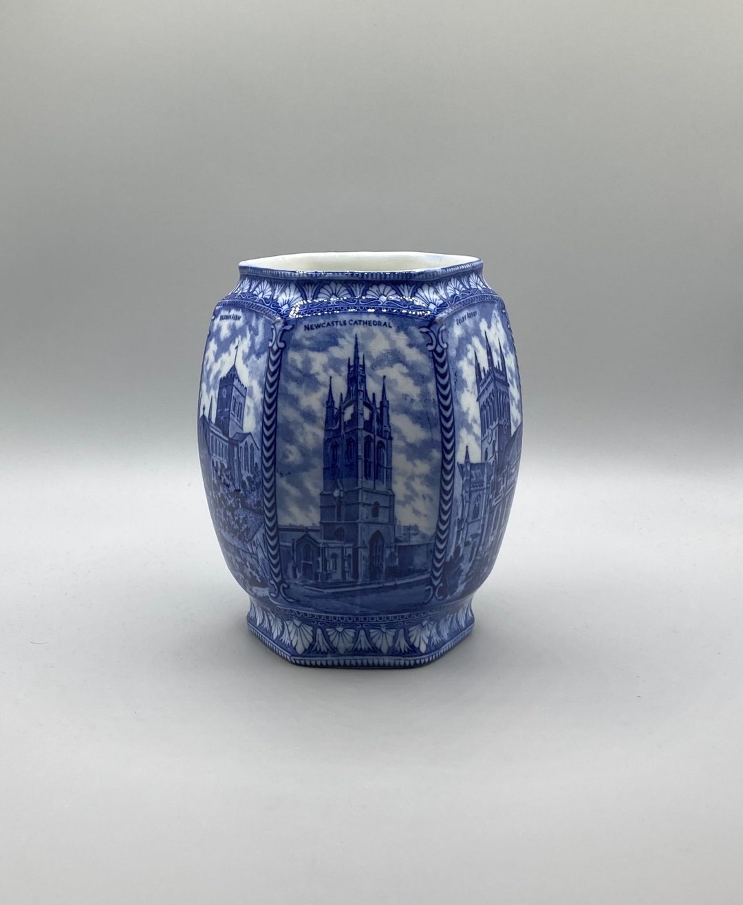 Maling 'cathedrals' Hexagonal Ringtons Vase (tea Caddy) C1930 – Vintage ...