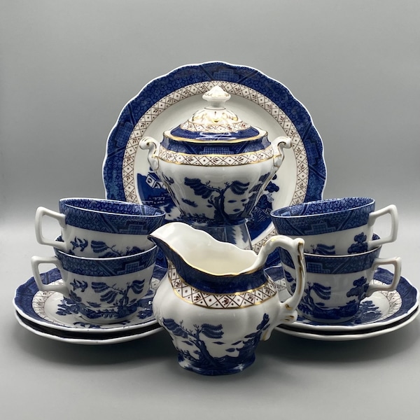 Blue Willow Tea Set - Etsy
