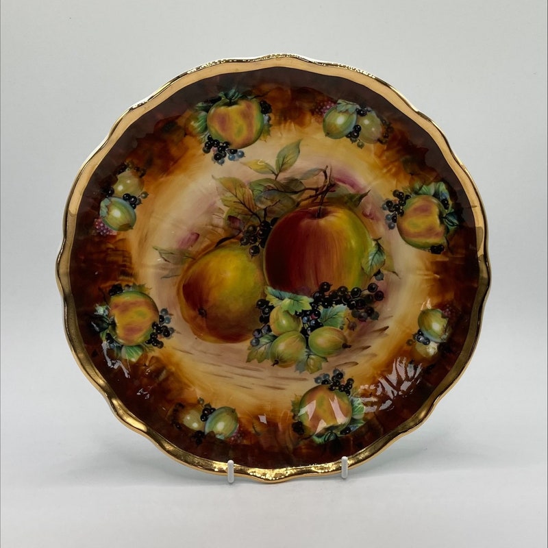 Brown Fine China Plate - Etsy UK