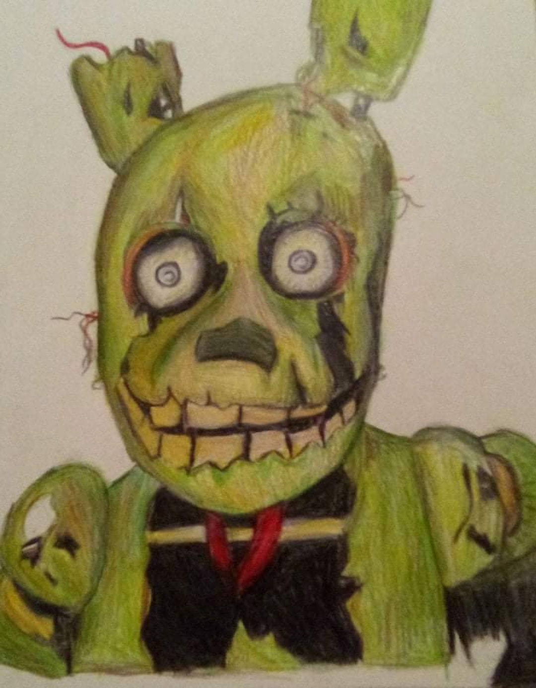 Fnaf Springtrap Drawing Original Etsy Australia