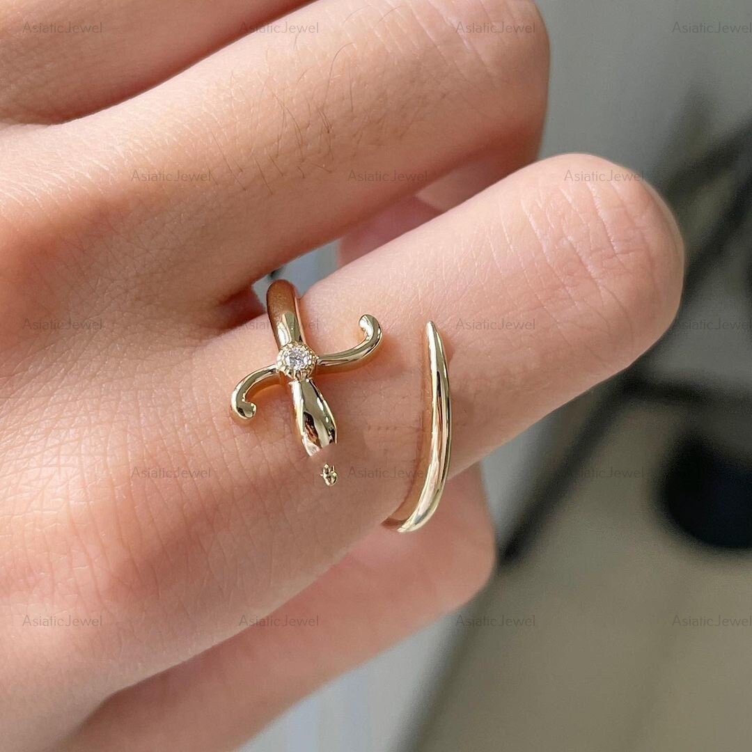 Sword Wrap Diamond Gold Ring/ Dagger Jewelry/ Unisex Sword Ring ...