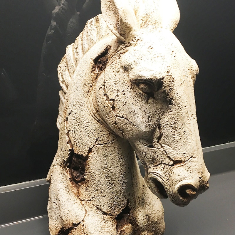 Stone Horse Head Outdoor - Etsy
