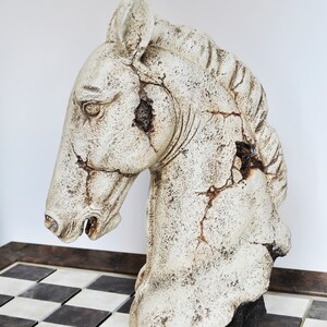 Horse Head Figure / Antique Stone Look / Artistic Object / - Etsy