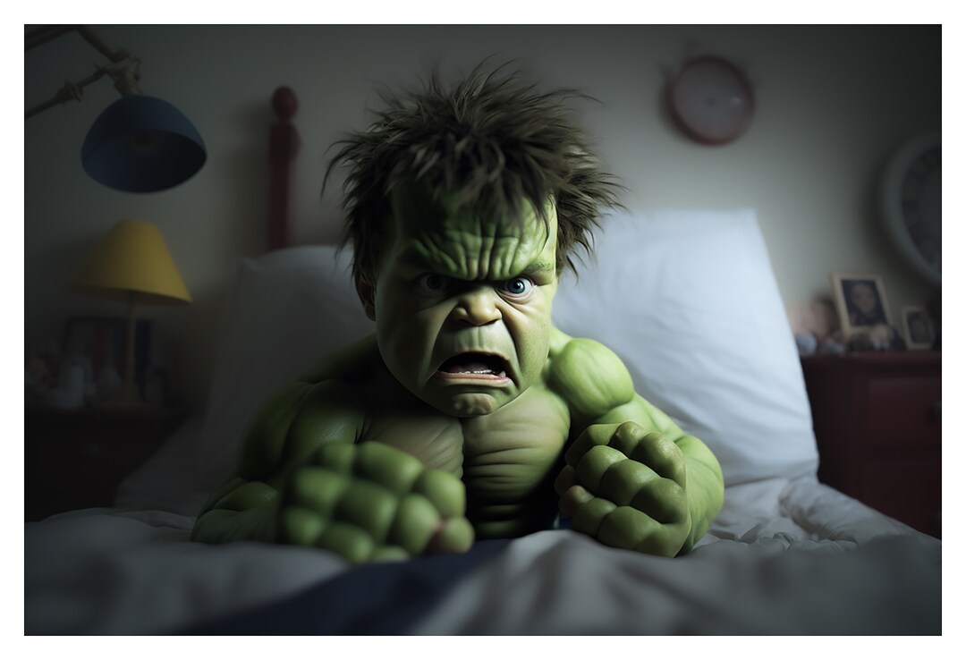 Cute and Green: the Hulk as a Baby - Etsy