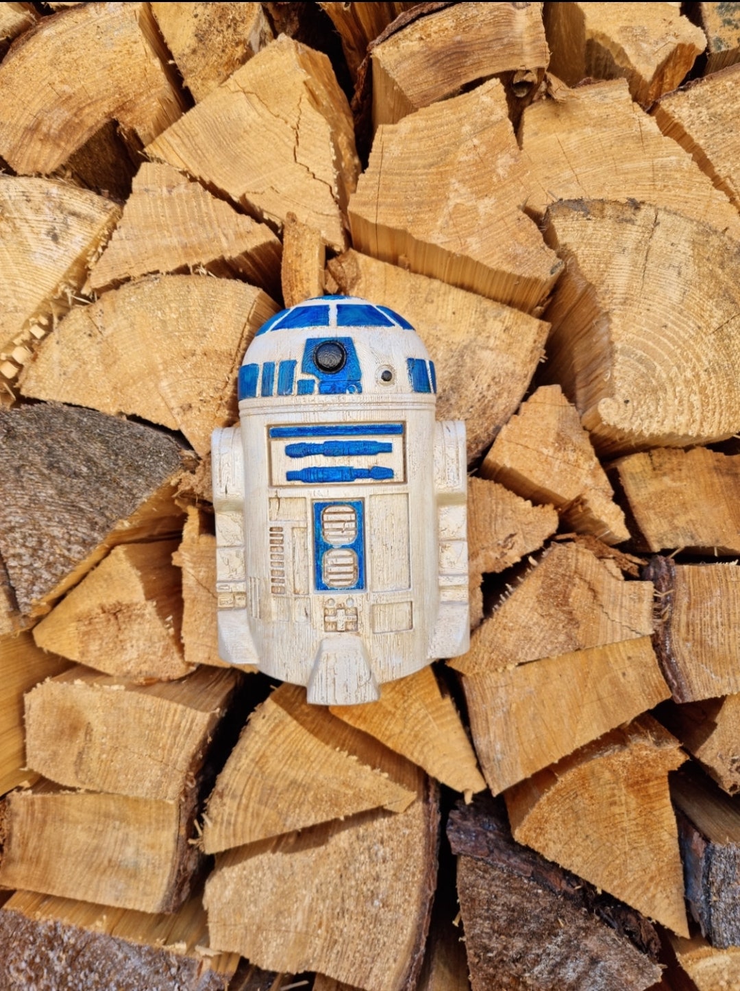 R2D2 Tiki Mask wood Look PLA Print Hex3d - Etsy
