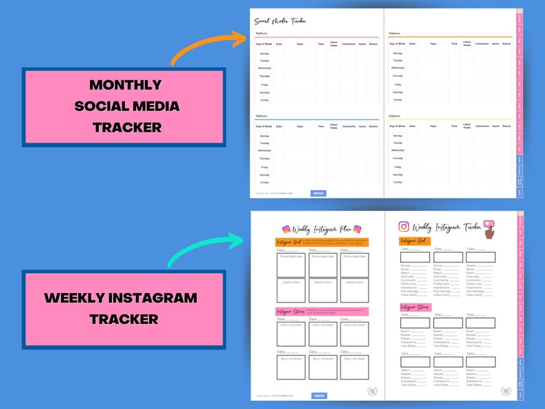 Digital Content Planner, 2026 2027 Undated Digital Planner, Instagram ...