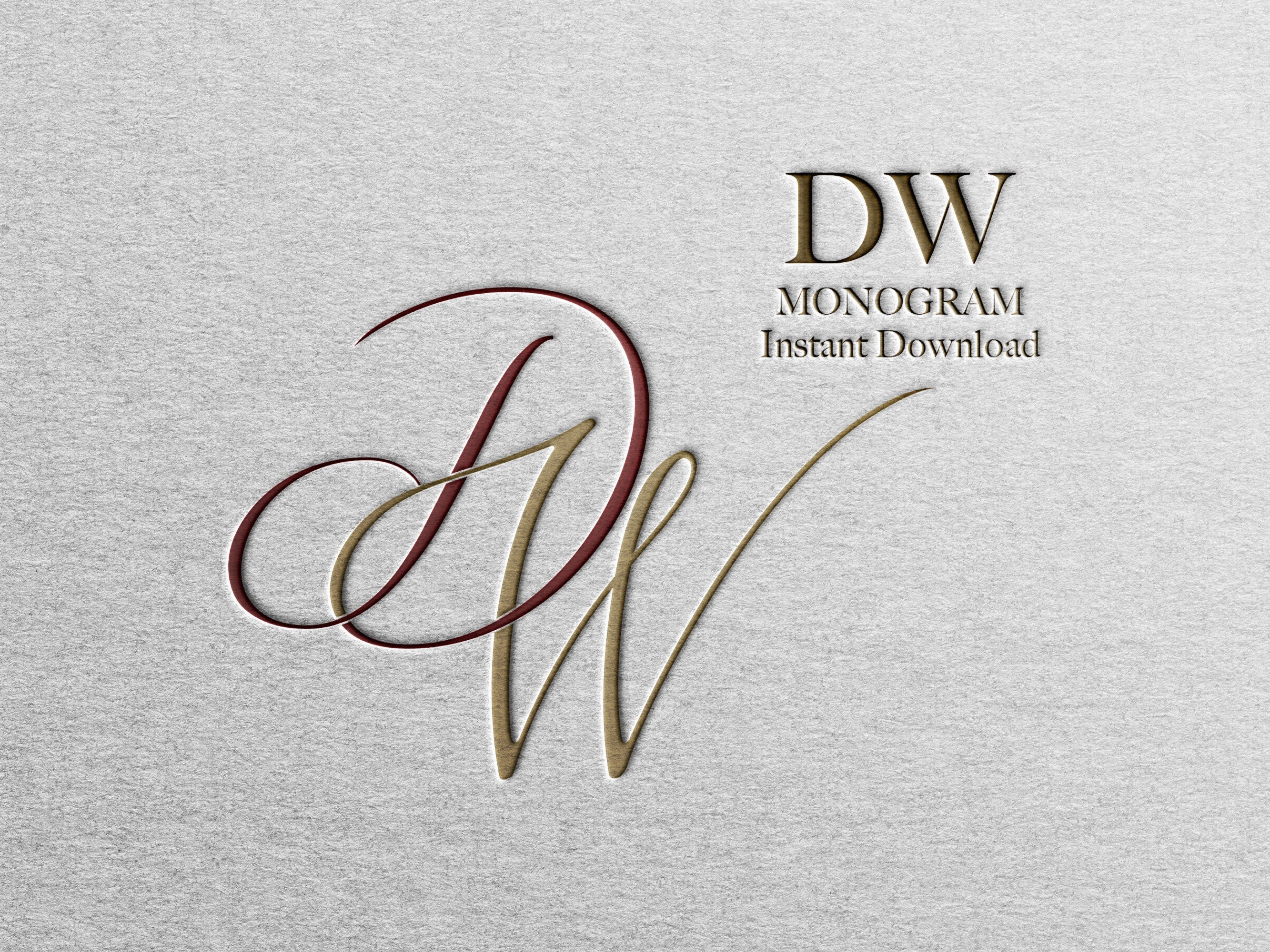 DW Wedding Monogram | UNION Collection - Digital Download | Personal ...