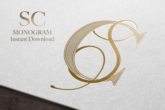 SC Wedding Monogram Digital Download Couples Duogram - Etsy