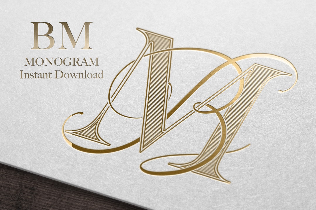 BM Wedding Monogram - Digital Download | Couples Duogram | Personal ...