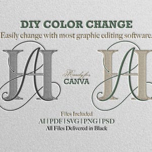AH Wedding Monogram - Digital Download | Couples Duogram | Personal ...