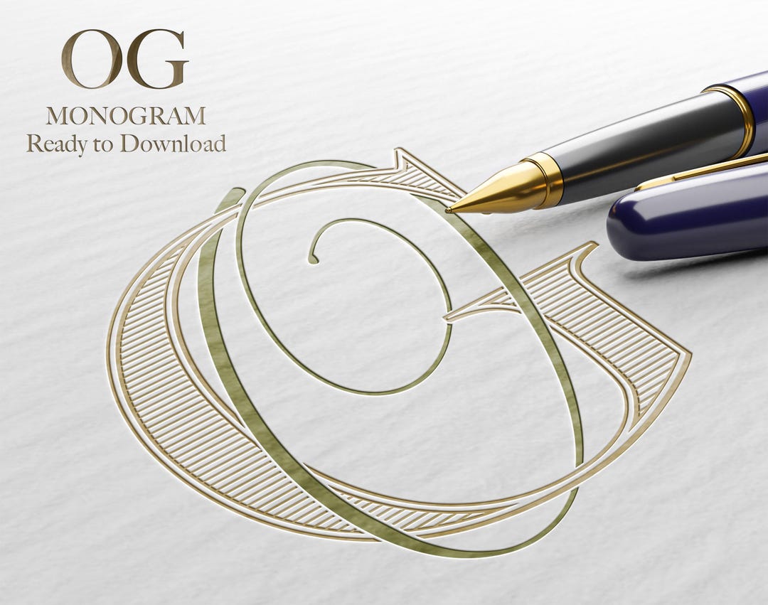 OG Wedding Monogram - Digital Download | Couples Duogram | Personal ...