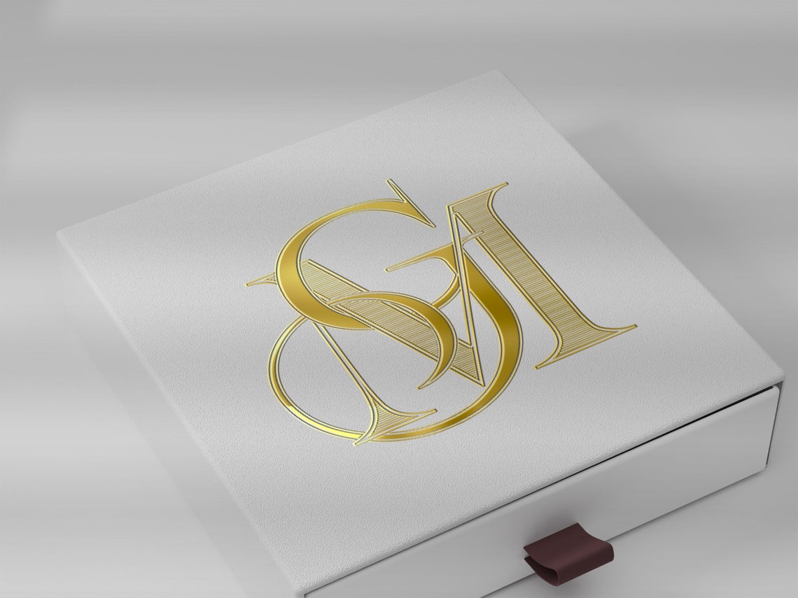 GM | 2 Letter Wedding Monogram With Letters GM | Ready to Download ...
