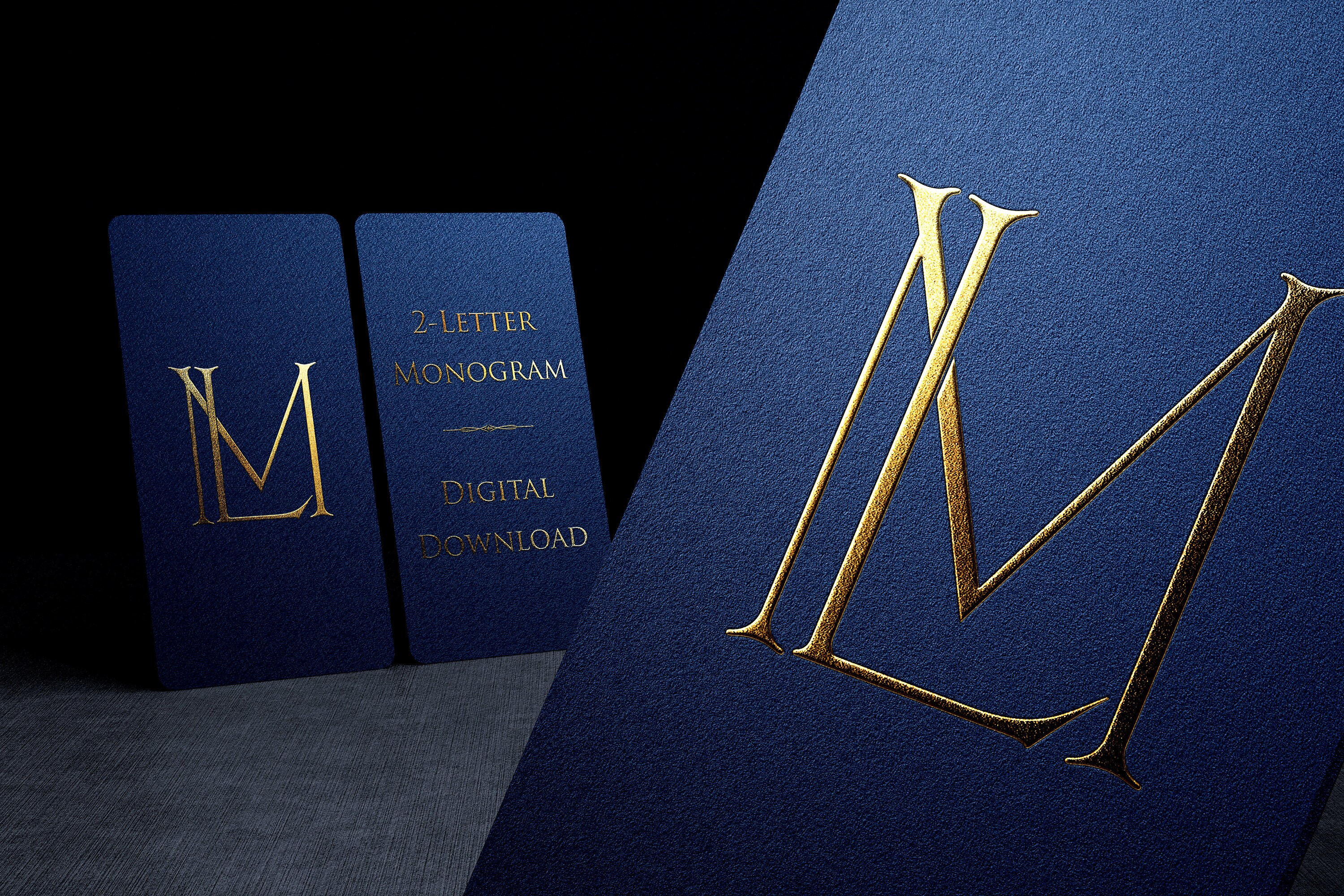 LM | 2 Letter Wedding Monogram With Letters LM - Ready to Download ...