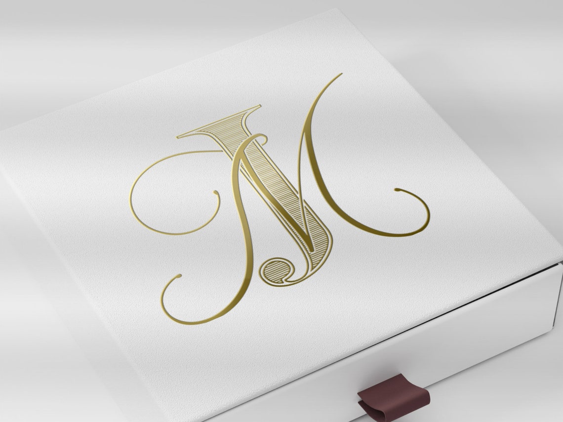 MJ Wedding Monogram - Digital File Download | Couples Duogram ...