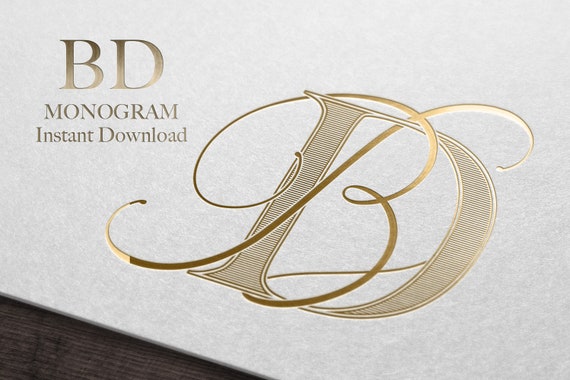 BD Wedding Monogram Digital Download Couples Duogram | Etsy