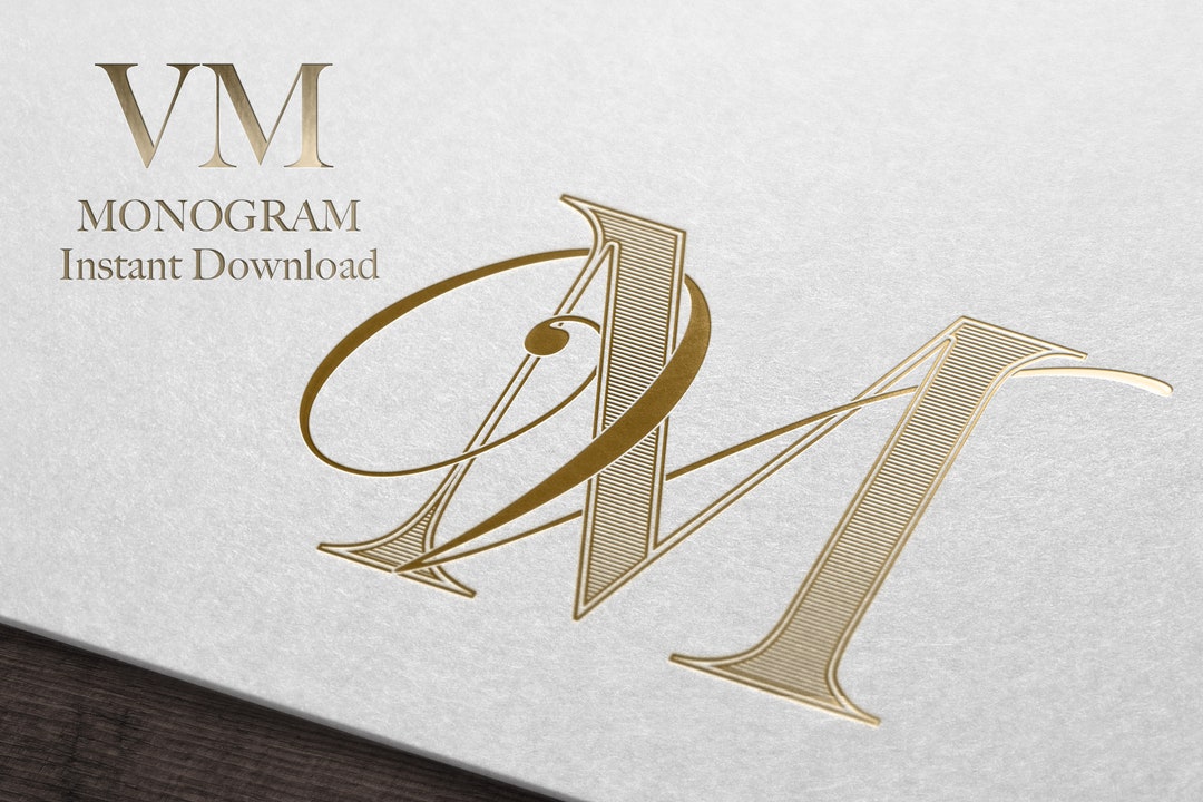 VM Wedding Monogram - Digital Download | Personal Logo | Insignia ...