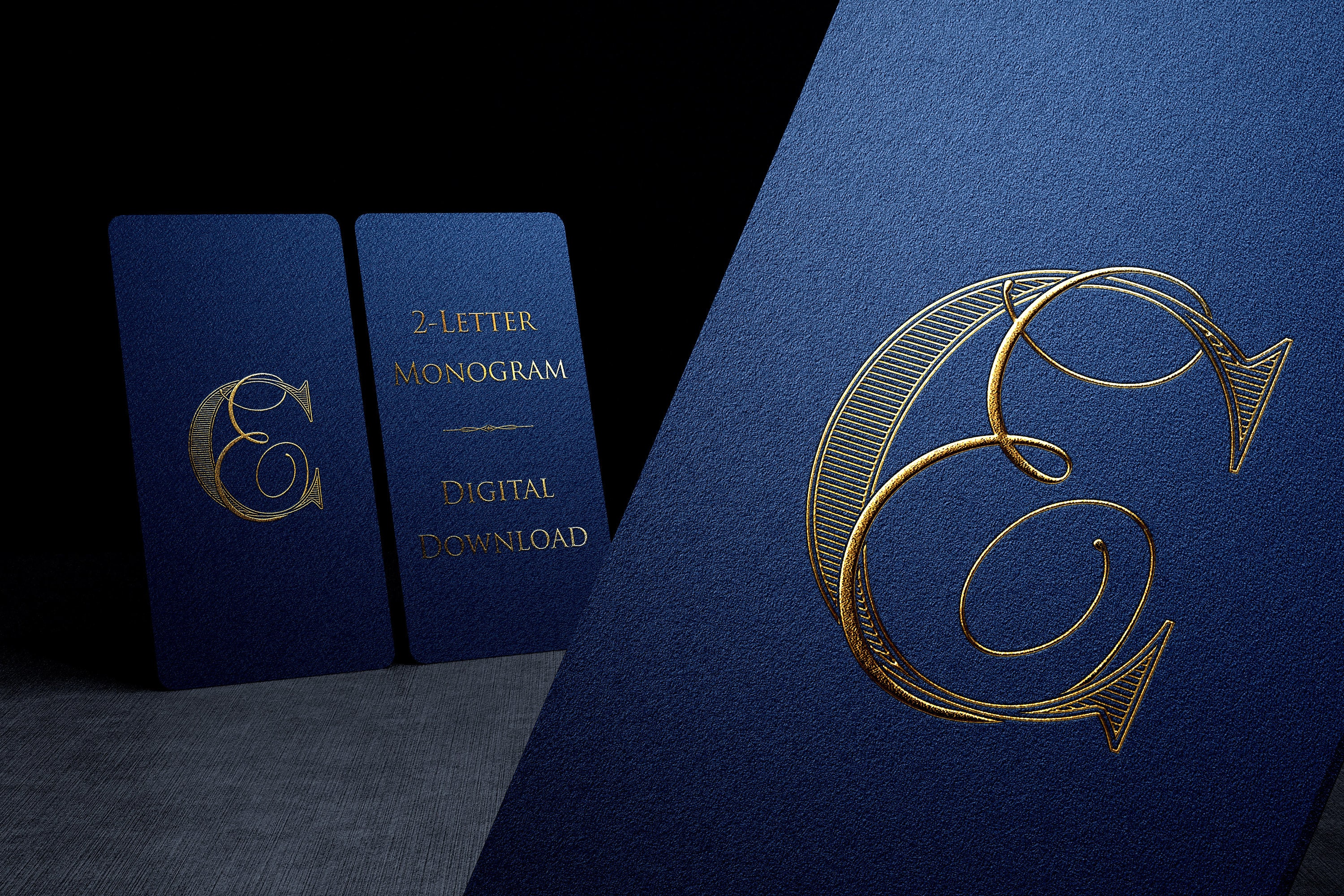 EC Wedding Monogram Digital File Download Couples Duogram Personal Logo ...